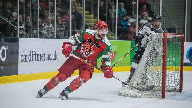 Cardiff Devils: British players Mark Richardson, Josh Batch and Ben ...