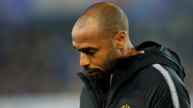 Strasbourg 2-1 Monaco: Thierry Henry loses first game as manager - BBC ...