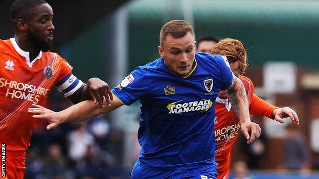 Dean Parrett: AFC Wimbledon midfielder suffers groin injury - BBC Sport