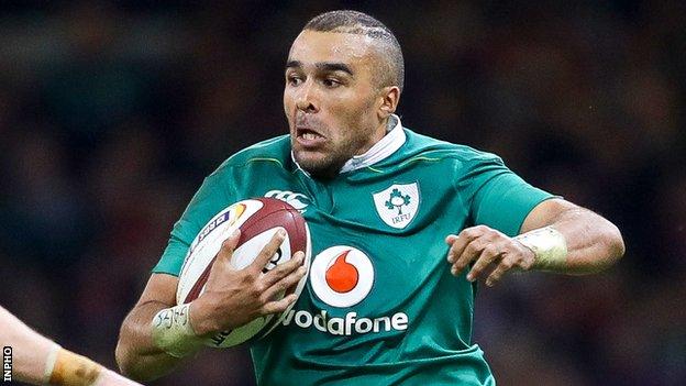 Ireland leave out Simon Zebo from autumn internationals squad - BBC Sport