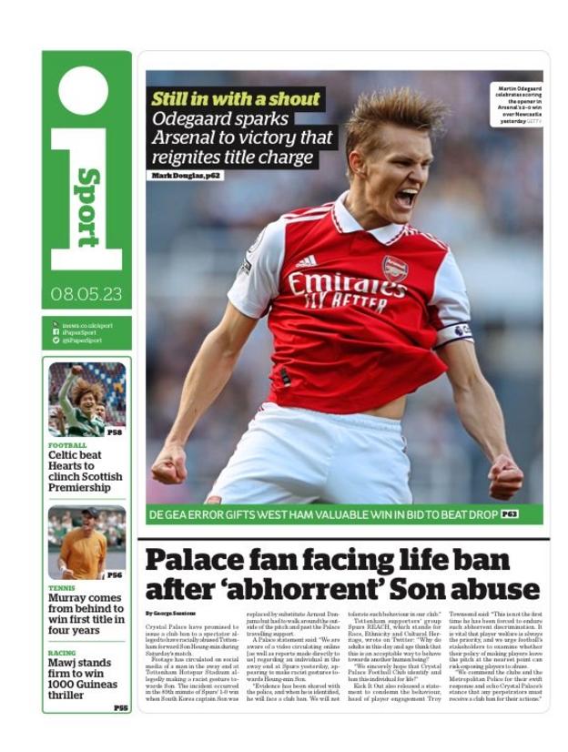 Monday's sports pages - BBC Sport