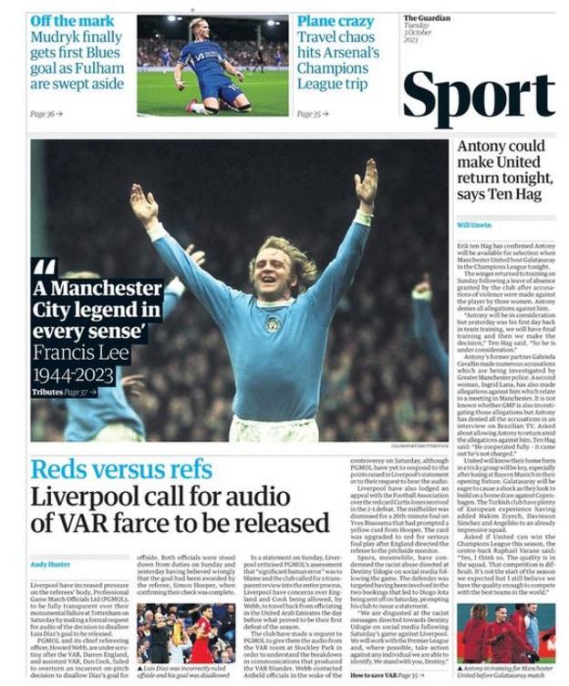 Tuesday's back pages - BBC Sport