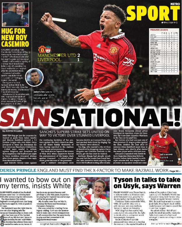 Tuesday's sports pages - BBC Sport