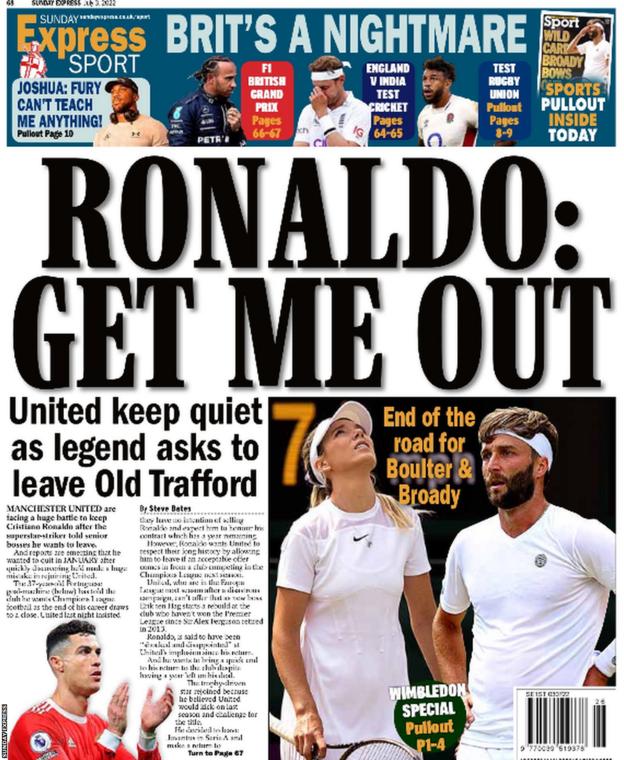 Sunday's back pages - BBC Sport