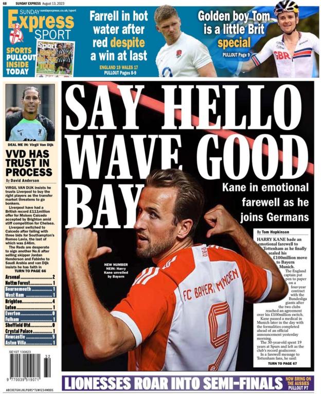 Sunday's back pages - BBC Sport