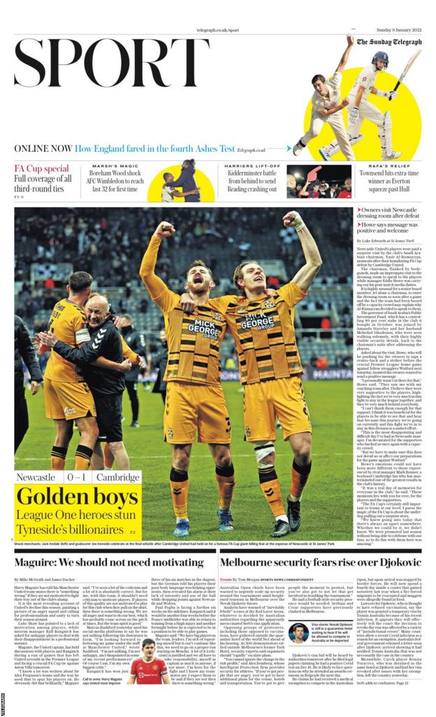 Sunday's newspapers - BBC Sport