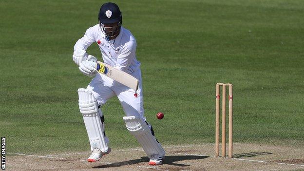 Bob Willis Trophy: Luis Reece hits a century as Derbyshire lead against ...
