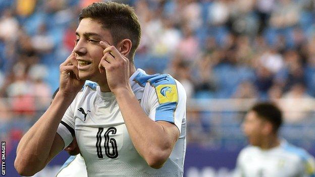 Under-20 World Cup: Real Madrid's Federico Valverde denies making racist gesture - BBC Sport
