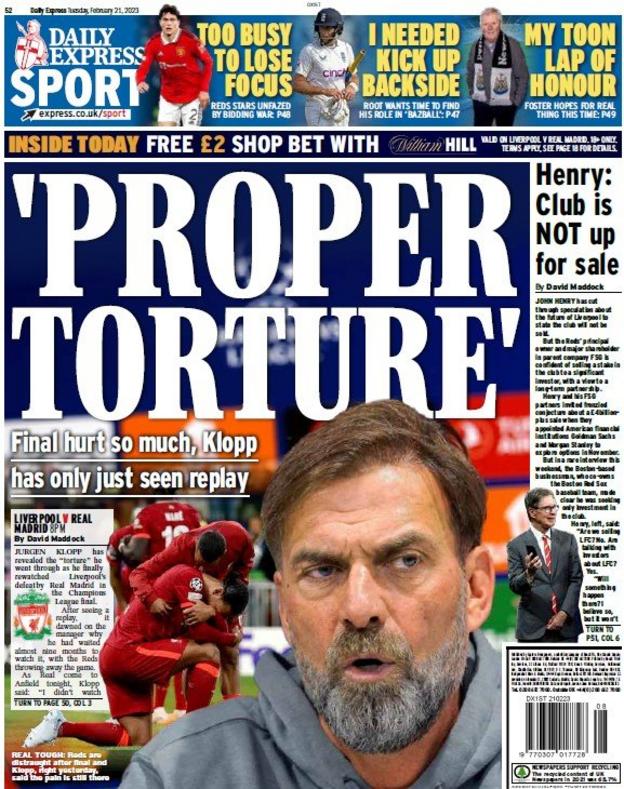 Tuesday's back pages - BBC Sport