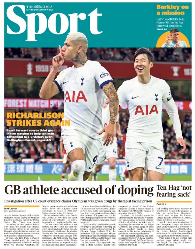 Saturday's back pages - BBC Sport