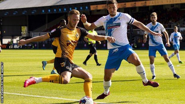 Newport County 0-2 Barrow: Gordon double puts Barrow second - BBC Sport