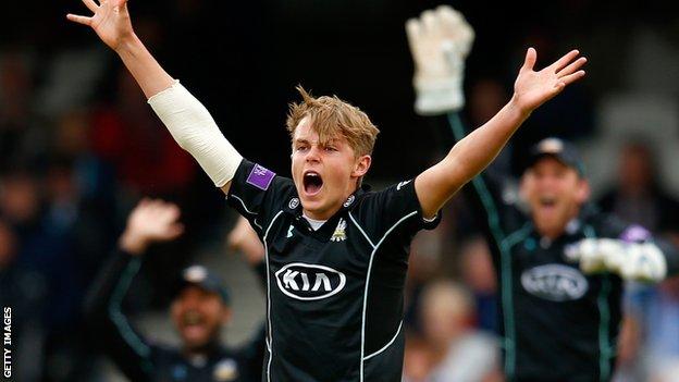 Sam Curran: Surrey all-rounder signs new contract until 2018 - BBC Sport