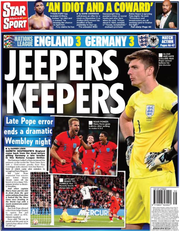 Tuesday's back pages - BBC Sport