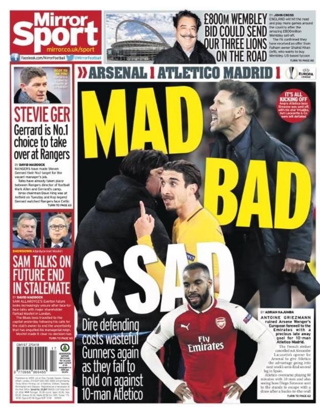 Friday's newspapers - BBC Sport