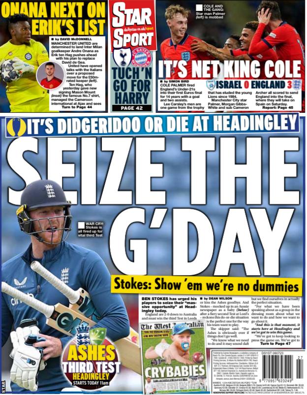 Thursday's back pages - BBC Sport