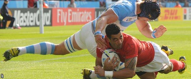 Rugby World Cup 2015: Argentina 45-16 Tonga - BBC Sport