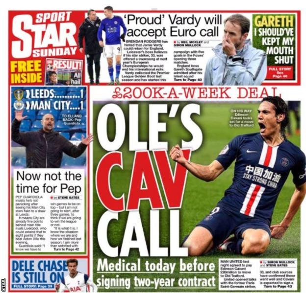 Sunday's back pages - BBC Sport