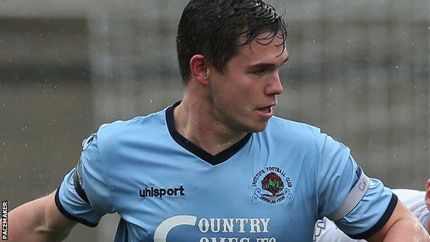 Michael McCrudden: Striker to remain at Institute despite interest from ...