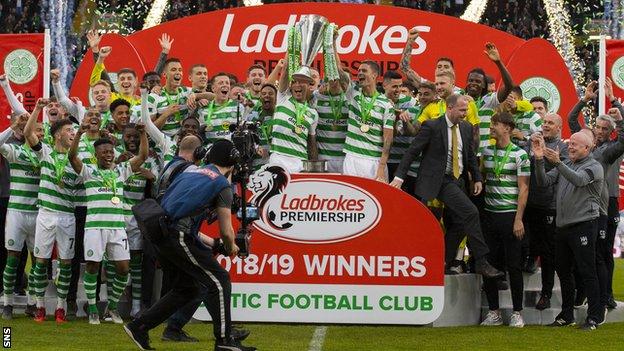 Celtic: Scott Brown confident of record-equalling title win - BBC Sport