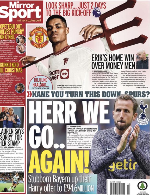 Wednesday's back pages - BBC Sport