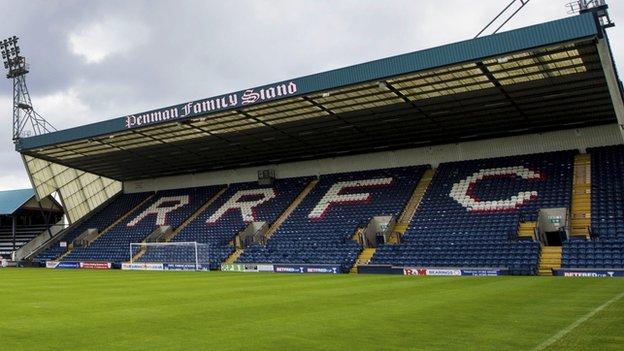 Raith Rovers: Stark's Park pitch damaged by 'pyrotechnic devices' - BBC ...