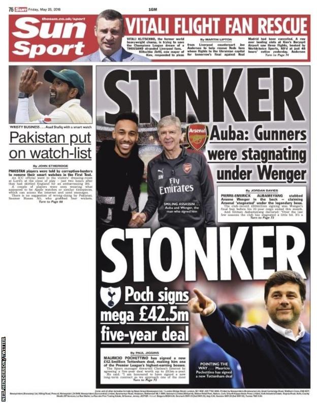 Friday's sports pages - BBC Sport