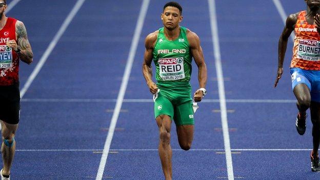 European Championships: Ireland's Leon Reid through to 200m final - BBC ...