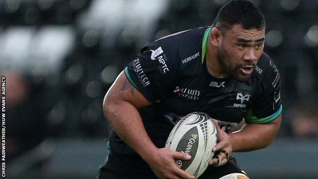 Ospreys prop Ma'afu Fia signs new contract until 2020 - BBC Sport
