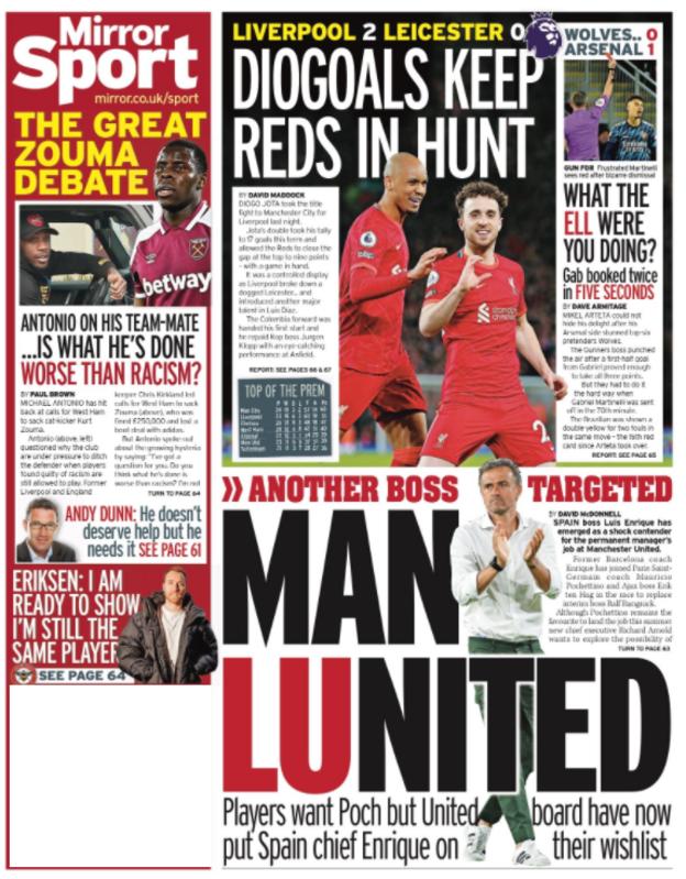 Friday's papers - BBC Sport