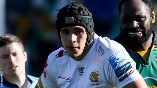 Dafydd Jenkins: Exeter's Welsh youngster ready to take his chance - BBC ...