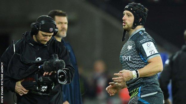Dan Evans: Is Ospreys player's red card fastest in rugby? - BBC Sport