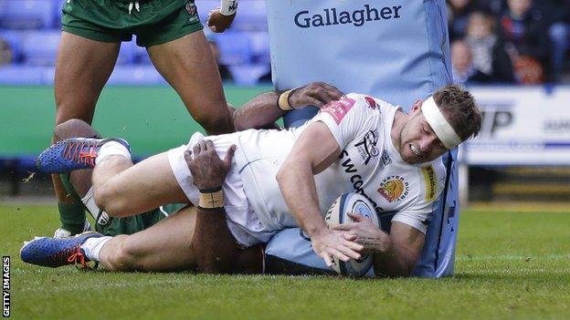 Sam Hill: 'Under-estimated' Exeter centre praised after double in ...