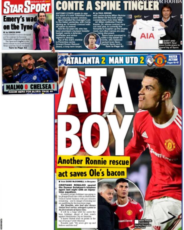 Wednesday's back pages - BBC Sport