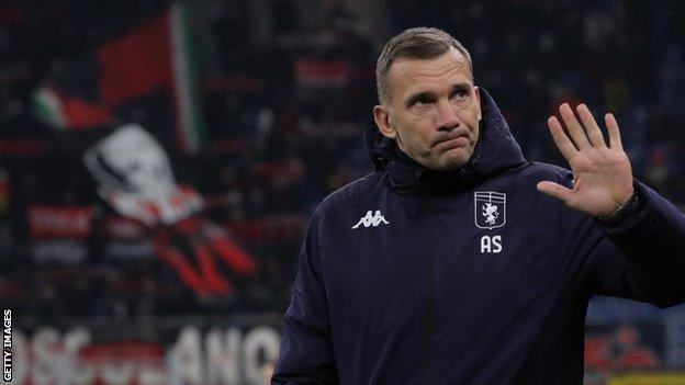Andriy Shevchenko sacked by Genoa after two months in charge - BBC Sport