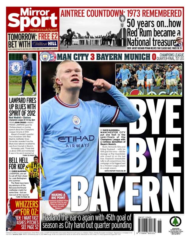 Wednesday's back pages - BBC Sport