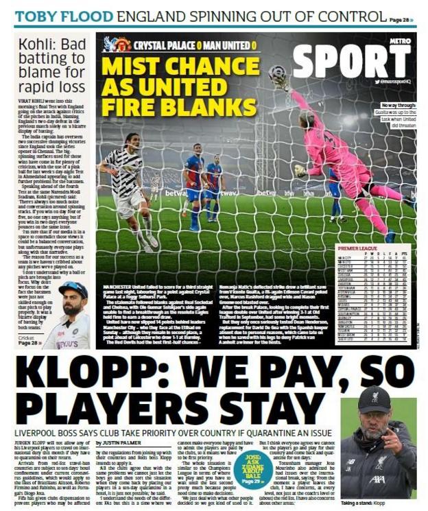 Thursday's back pages - BBC Sport