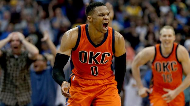 NBA Awards: OKC Thunder point guard Russell Westbrook named MVP - BBC Sport