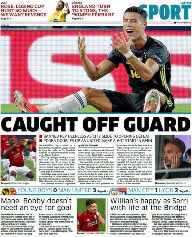 Thursday's back pages - BBC Sport