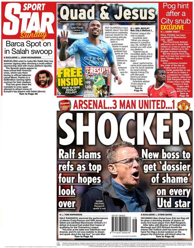 Sunday's back pages - BBC Sport