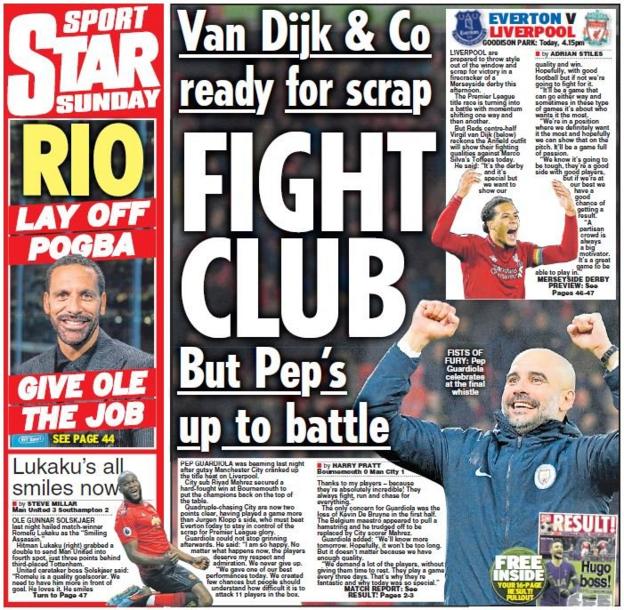 Sunday's back pages - BBC Sport