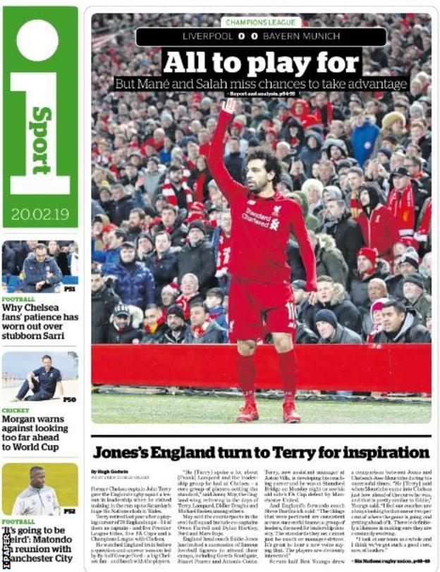 Wednesday's papers - BBC Sport
