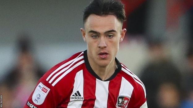 Luke Harris: Exeter City boss hails 'incredible' debut from Fulham ...