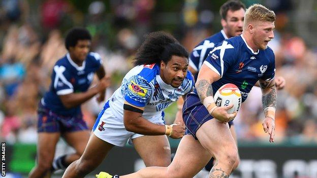 Rugby League World Cup: Scotland out after draw 14-14 with Samoa - BBC ...