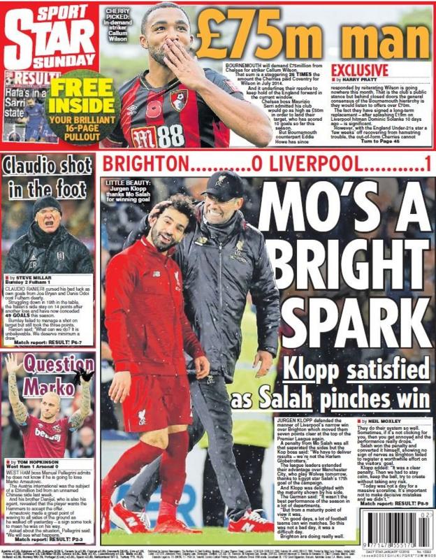 Sunday's back pages - BBC Sport