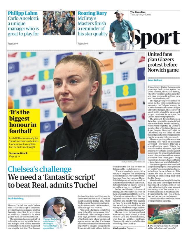 Tuesday's back pages - BBC Sport