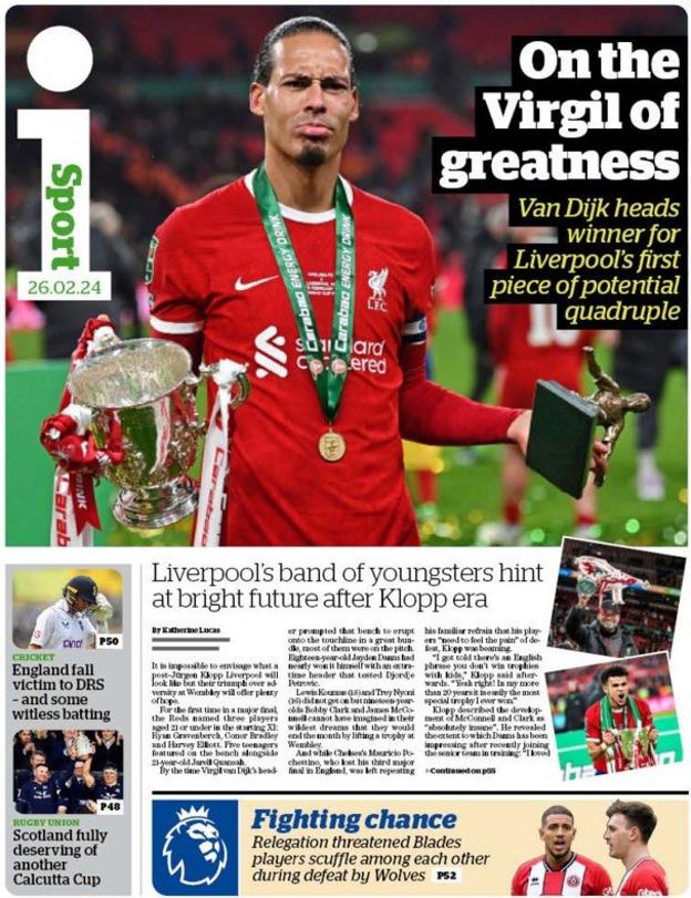 Monday's back pages - BBC Sport