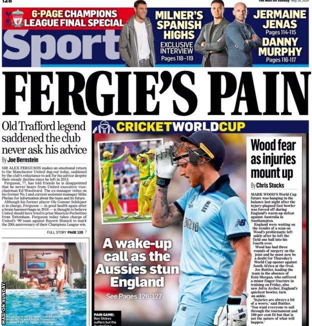 Sunday's back pages - BBC Sport
