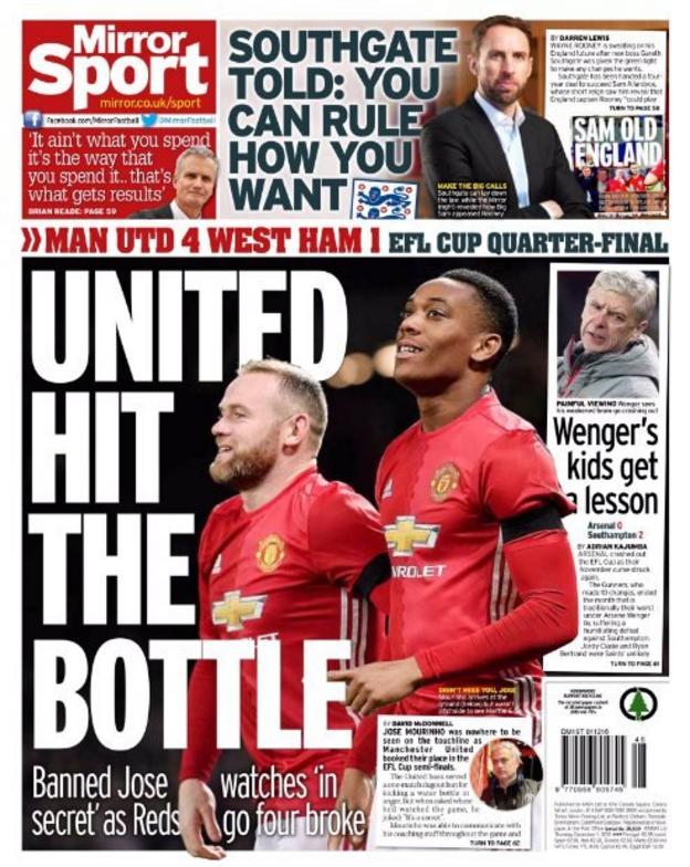 Jose Mourinho: Man Utd manager watches West Ham win from 'secret ...