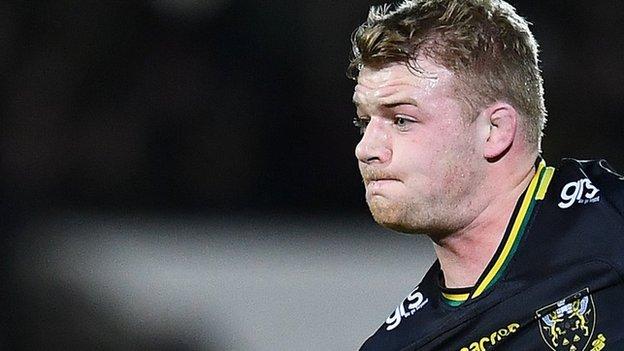 David Ribbans: Northampton Saints lock extends stay at Franklin's ...