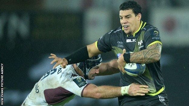 Josh Matavesi: Ospreys centre could be fit to face Scarlets - BBC Sport